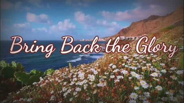 Bring Back The Glory | Immanuel Conrad Ministries
